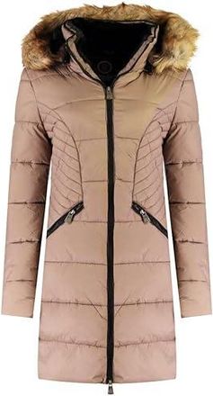 Canadian Peak Akapeak Lady - Parka Longue Epaisse Chaude Femme Automne Hiver - Manteau Fin Capuche Fausse Fourure - Blouson Coupe Vent - Doudoune Elegante Femmes (T
