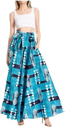 Sakkas 16317-2 - Jupe Longue &agrave; Bretelles r&eacute;glables &agrave; imprim&eacute; cir&eacute; Traditionnel Asma Second Convertible - 240 - OS