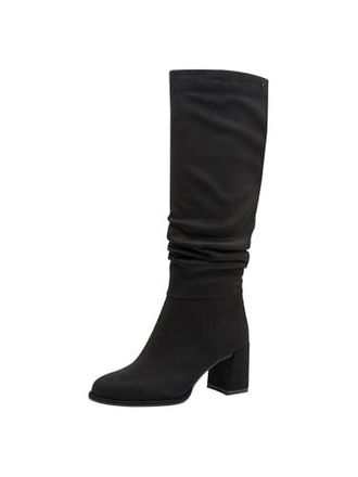 Tamaris Femme Damen Long Boot Heel 1-25523-45 Botte Haute Jusquau Genou, Noir, 37 EU