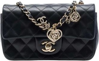 Chanel Sac bandouli&egrave;re matelass&eacute; en cuir dagneau Pre-owned - Femme - Pre-owned - Noir - Taille: ONE Size