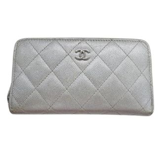 Chanel Portefeuille &agrave; cha&icirc;ne/bandouli&egrave;re doccasion - Femme - Pre-owned - Gris - Taille: ONE Size
