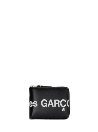 Comme Des Garçons Portemonnaies - Oversized Logo Cowhide Leather Accessory - Gr. unisize - in Schwarz - für Damen