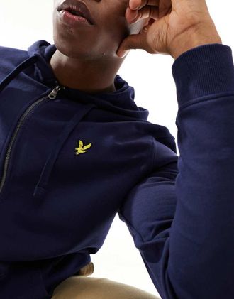 Lyle & Scott Lyle & Scott - Kapuzenpullover mit Rei&szlig;verschluss in Marine-Marineblau