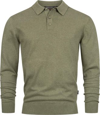 Indicode Herren INChips Pullover aus 80% Baumwolle mit Polokragen | Herren-Pullover für Männer Army Mix, XXL