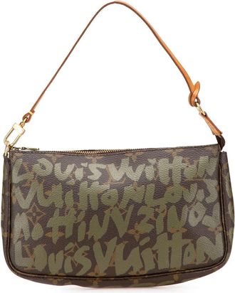 Louis Vuitton Hobo Bags - Stephen Sprouse Monogram Graffiti Pochette Accesso - Gr. unisize - in Braun - für Damen