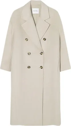 American Vintage Manteau Long Droit Dadoulove Laine American Vintage
