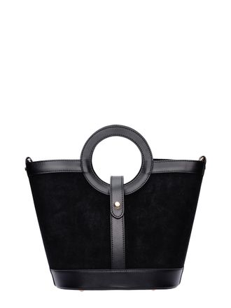 Anna Luchini Schwarz Rindsledertasche