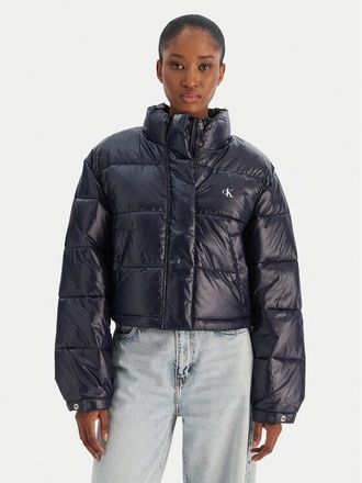 Calvin Klein Jeans Winterjacke Shine Crop LV047D504G Dunkelblau Regular Fit