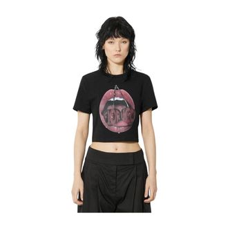 Fiorucci Femme, Tops, Noir, Taille: 40 FR T-Chemises