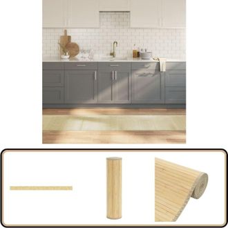 vidaXL Vidaxl - Teppich Rechteckig Hell Natur 60x1000 cm Bambus - Bambus Teppich - Naturfaser Teppich - Wohnraum Teppich - Flur Teppich - Lange Teppiche