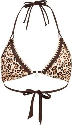 Banana Moon Haut de maillot de bain triangle imprim&eacute; l&eacute;opard