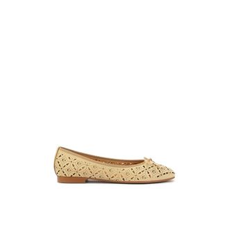 Kazar Lederballerinas mit feinem Cut-out-Design - - Shoes - Damen - Beige - 36 EU