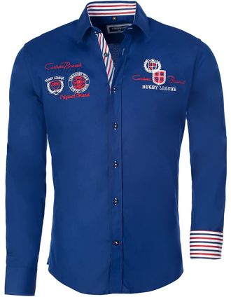 Carisma Herren Hemd Langarm aus 97% Baumwolle- Langarm-Hemd mit Stickerei f&uuml;r M&auml;nner - Freizeithemd Business-Hemd f&uuml;r Hochzeit und Beruf - Herren Shirts Regul