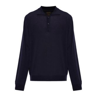 Woolrich Woll-Poloshirt - - Knitwear - Herren - Blau - M