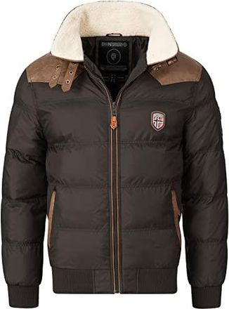 Geographical Norway Veste matelass&eacute;e dhiver pour homme - Anorak chaud doubl&eacute; - Veste de ski et de snowboard pour lhiver/automne en pack avec bonnet UD, L