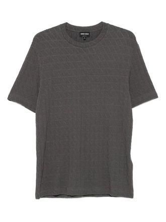Giorgio Armani t-shirt à col rond - Gris
