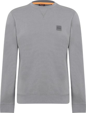 HUGO BOSS Westart Sweatshirt f&uuml;r Herren, Rundhalsausschnitt, Premium-Baumwolle (Holzkohle)