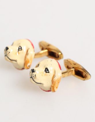 Dolce & Gabbana Dog-Head Brass Cufflinks - Gold
