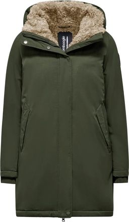 Bomboogie Femme, Manteaux, Vert, Taille: 44 FR Parka avec capuche et doublure en fausse fourrure