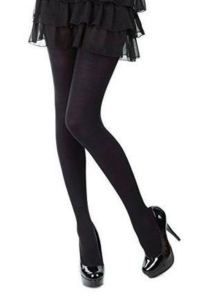 Romartex Collants color&eacute;s opaques 40 deniers pour femme, L, noir