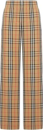 Burberry Femme, Pantalons, Multicolore, Taille: 36 FR Pantalon en coton à carreaux