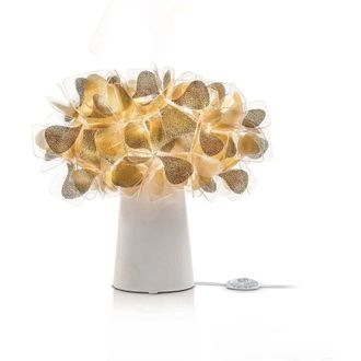SLAMP [GEBRAUCHT] B-Ware Slamp Clizia Mama Non Mama Tischleuchte Lampe E14 Gold Wei&szlig; Beleuchtung