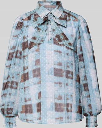 Christian Berg Regular Fit Schluppenbluse mit Knopfleiste