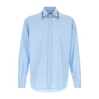 Valentino Garavani Poplin Shirt - - Shirts - Herren - Blau - XL