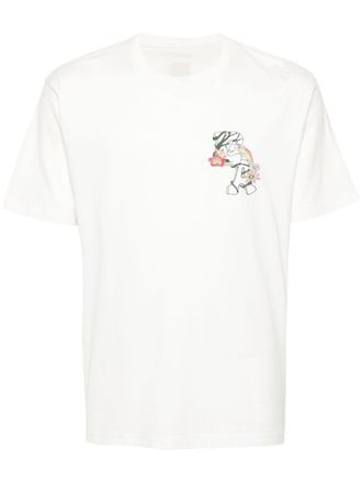 Emporio Armani t-shirt en coton à motif monogrammé - Tons neutres