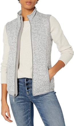 Charles River Apparel Damen Pacific Heathered Sweater-Fleeceweste Fleecejacke, Hellgrau (Light Grey Heather), 42
