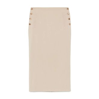 Moschino Tailored Twist Midi-Rock - - Skirts - Damen - Beige - S