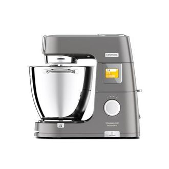 Kenwood KWL90.004.SI Titanium Chef Patissier XL Robot p&acirc;tissier, 4 accessoires pour p&eacute;trir, fouetter et m&eacute;langer, bols de 5L et 7L, couvercle anti-&eacute;claboussur