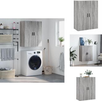 vidaXL Vidaxl - Armoire murale sonoma gris 69,5x34x90 cm - Armoire Murale - Meuble De Rangement - Armoire Suspendu - Buffet - Commode