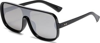 Generic Lunettes De Soleil &Agrave; Grande Monture, Tendance UV400, For Hommes Et Femmes, Vacances, Plage(Gray)