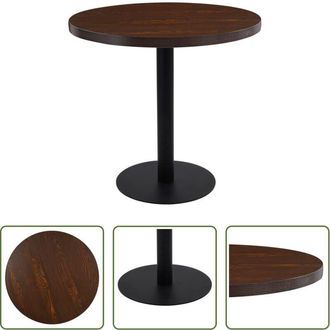vidaXL vidaXL Bistrotisch 80 cm - Bistrotisch Dunkelbraun 80 cm MDF