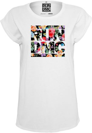 Merchcode Mister Tee Damen Ladies Run DMC Floral Tee White, S