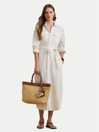 Lauren Ralph Lauren Hemdkleid 200P13685001 &Eacute;cru Regular Fit