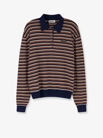 Miu Miu Virgin wool polo shirt - MIU MIU - gender_Woman
