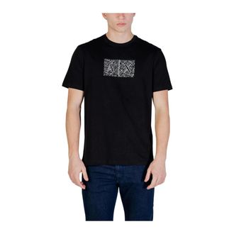 A|X Armani Exchange Homme, Tops, Noir, Taille: XL T-shirt en coton &agrave; manches courtes et col rond