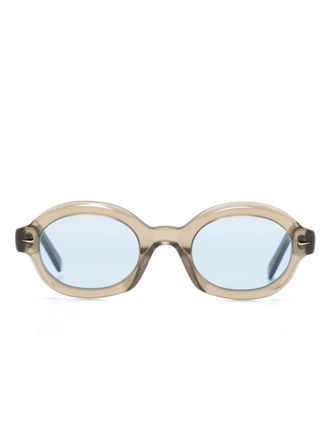 Retro Superfuture Sonnenbrille mit ovalem Gestell - Grau