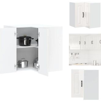 vidaXL K&uuml;chen-Eckh&auml;ngeschrank Kalmar Hochglanz-Wei&szlig; Holzwerkstoff - K&uuml;chen-Eckh&auml;ngeschrank - K&uuml;chen-Eckh&auml;ngeschr&auml;nke - Eckh&auml;ngeschrank F&uuml;r K&uuml;che - K&uuml;che