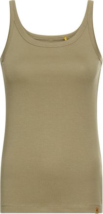 Camel Active Damen Top aus Reiner Baumwolle Hellkhaki, womenswear-3XL