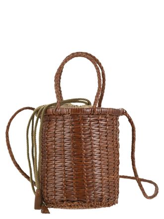 Dragon Lina Mini Woven Leather Bag