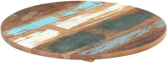 vidaXL Table Rotondo en haut en bois massif multicolore diverses dimensions Taille : 80 cm 25-27 mm
