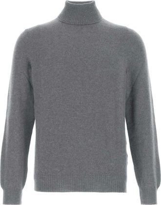 Fedeli Homme, Pulls, Gris, Taille: M Cashmere Turtleneck Sweater