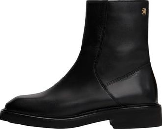Tommy Hilfiger Bottes Mid Boot Femme Square Toe &agrave; Bout Carr&eacute;, Noir (Black), 39