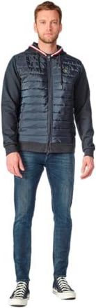 Le Temps Des Cerises Veste bi-mati&egrave;re Thol Bleu Marine