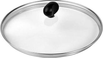 Lagostina Deckel f&uuml;r T&ouml;pfe aus Glas, mit Ventil f&uuml;r Dampfaustritt und Rand aus Stahl, sp&uuml;lmaschinenfest, bequemer Griff, Durchmesser 20 cm