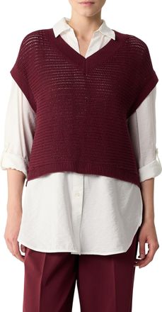 Comma Verk&uuml;rzter Strickpullunder mit R&uuml;ckenschlitz