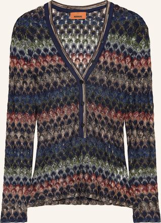 Missoni Strickbluse Mit Glitzergarn blau